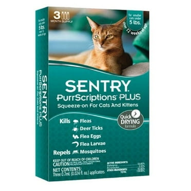 Sentry FiproGuard Plus Flea & Tick Prevention Medicine Drops for Cats ...