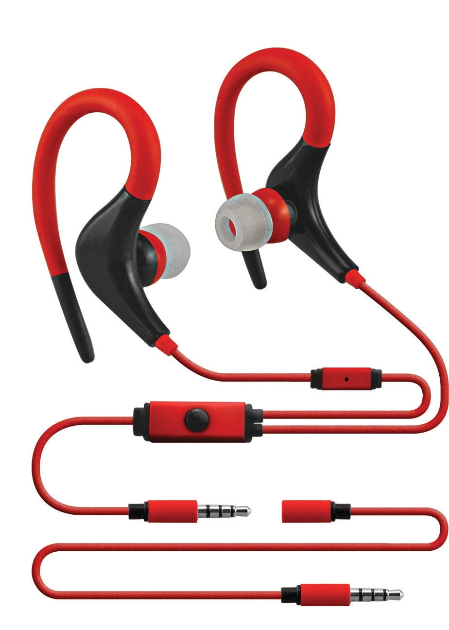 Sentry Sport Series Premium Wrap Around Buds with Mic, Red, H5001 ...