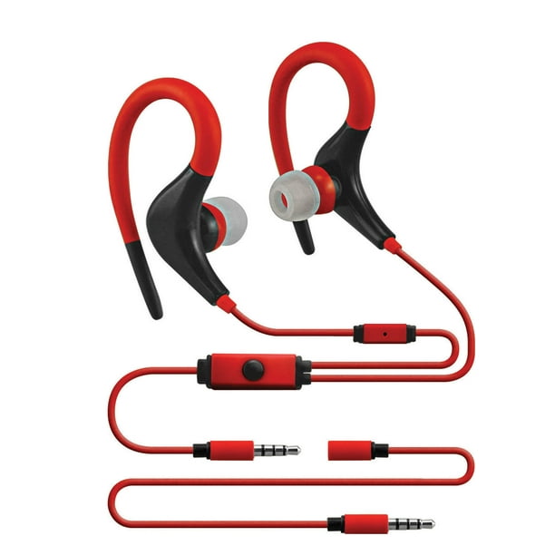 Sentry Sport Series Premium Wrap Around Buds with Mic, Red, H5001 ...