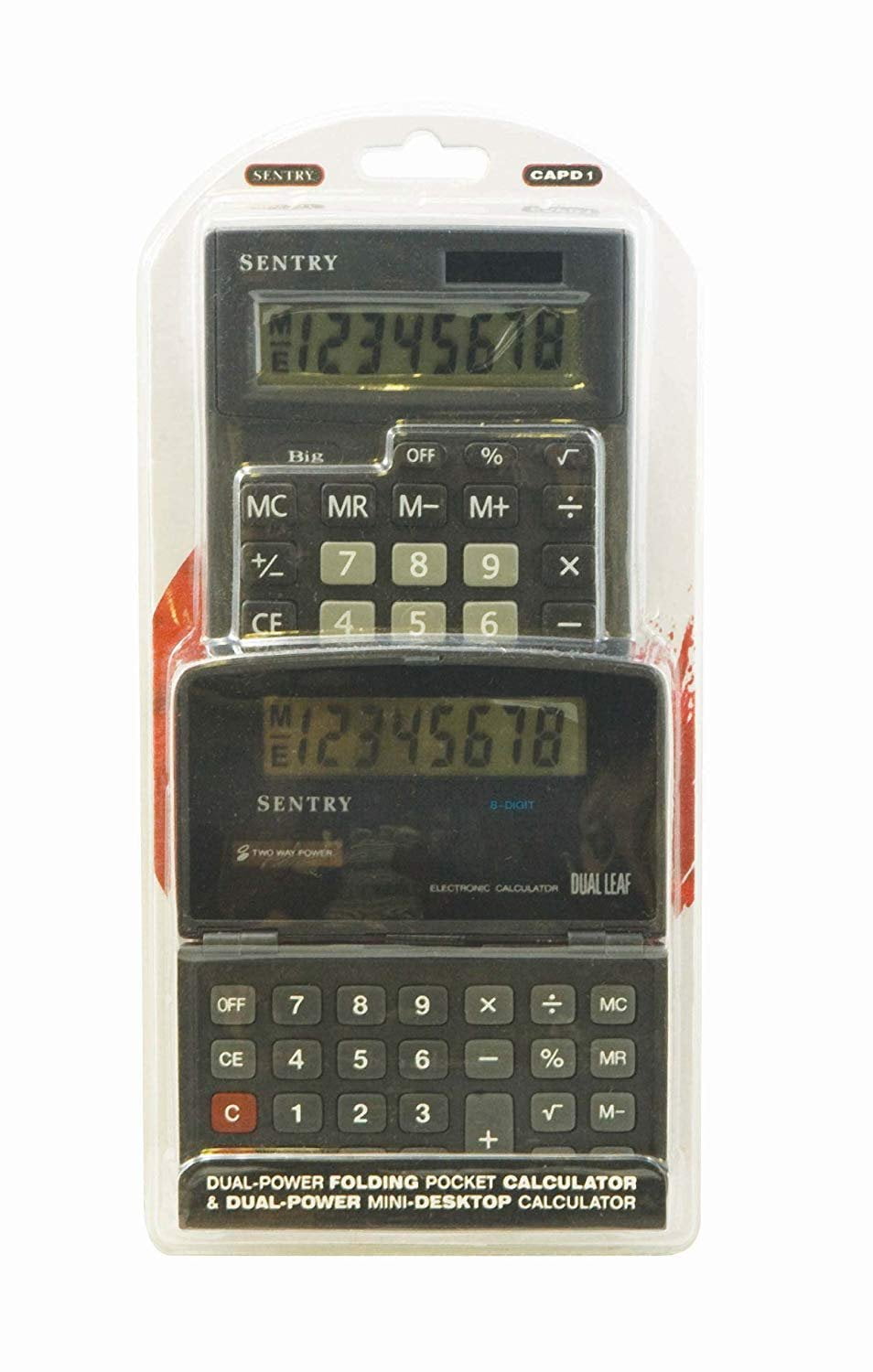 Sentry Two-Pack with Folding Pocket Calculator and Mini-Desktop ...
