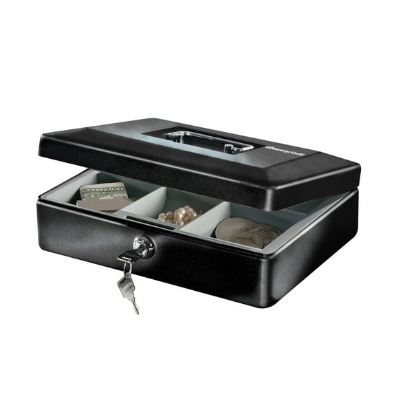 SentrySafe CB-10 Steel Cash Box Safe with Key Lock, 0.12 Cu. ft ...