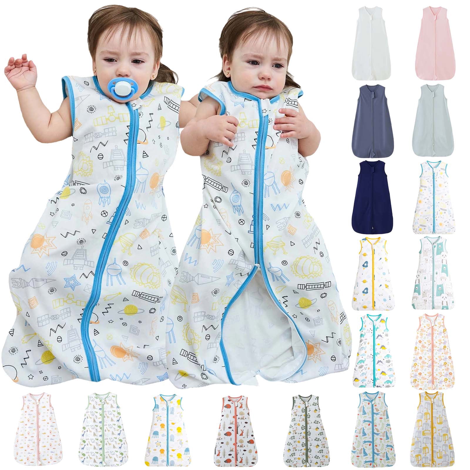 Sentuca Baby Sleep Sack 0-6 Months 100% Cotton Soft Sleeping Bag ...