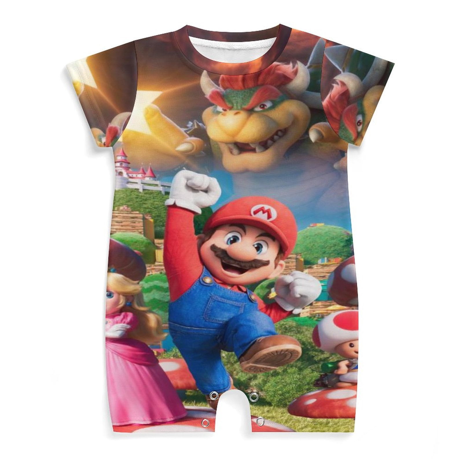 Super Mario Newborn Baby Romper Clothing Infant Short Sleeve Clothes ...