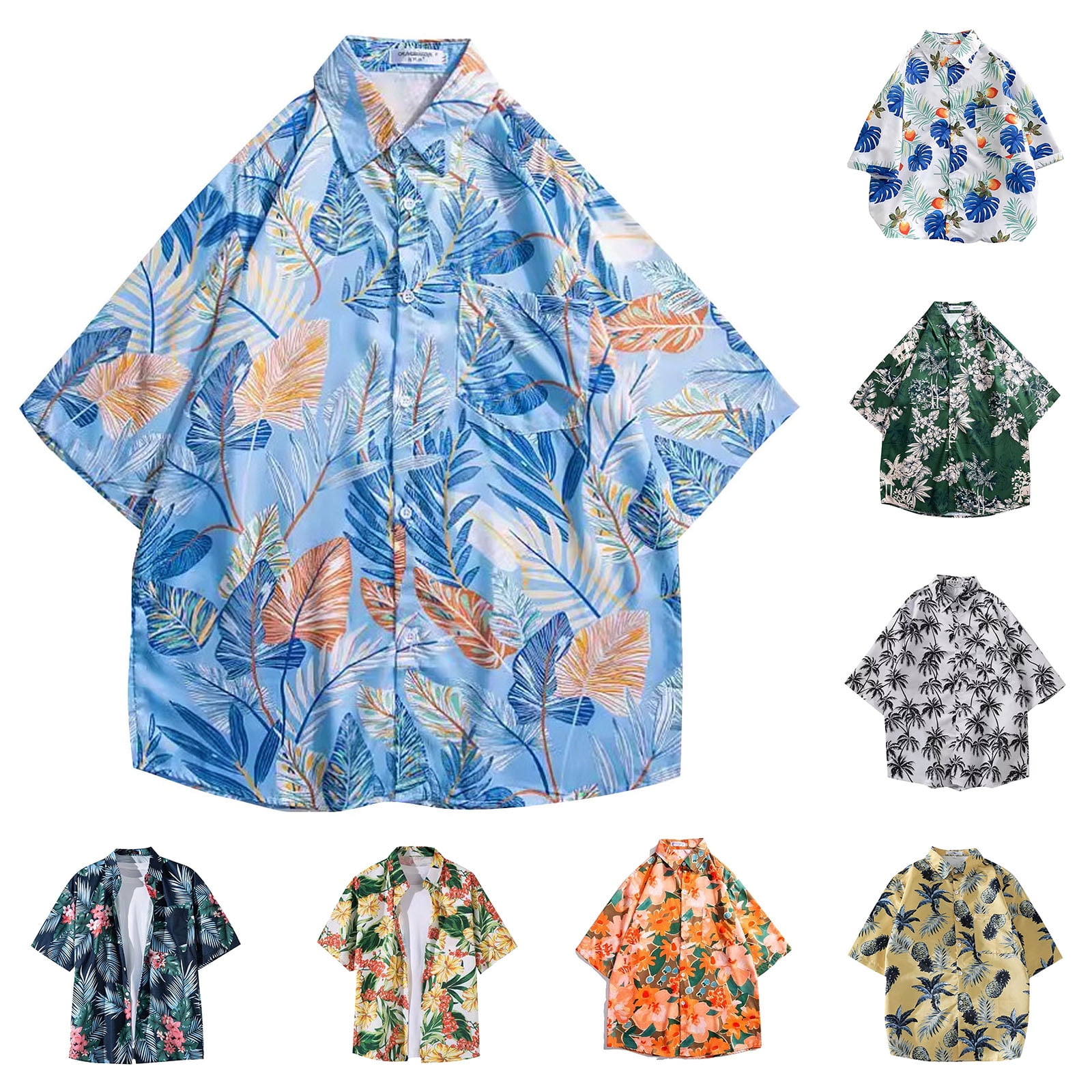 Sentuca Boys Shirts Size 6, Summer Hawaiian Graphic Tees Short Sleeve ...