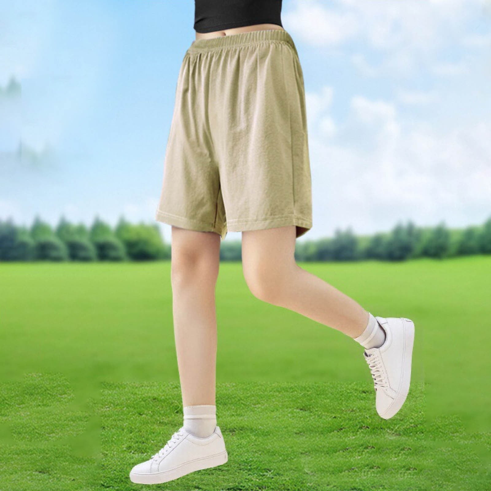 Sentuca Girls Shorts Elastic Waist Summer Casual Thin Shorts for Kids ...