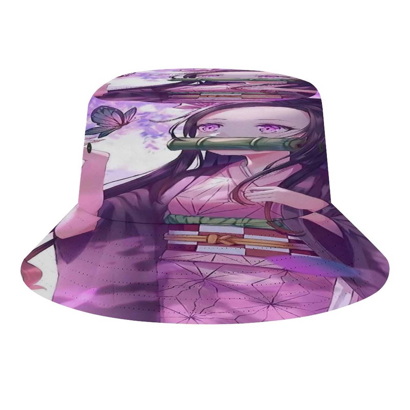 Demon Slayer Nezuko Bucket Hats Unisex Lightweight Outdoor Summer Beach ...