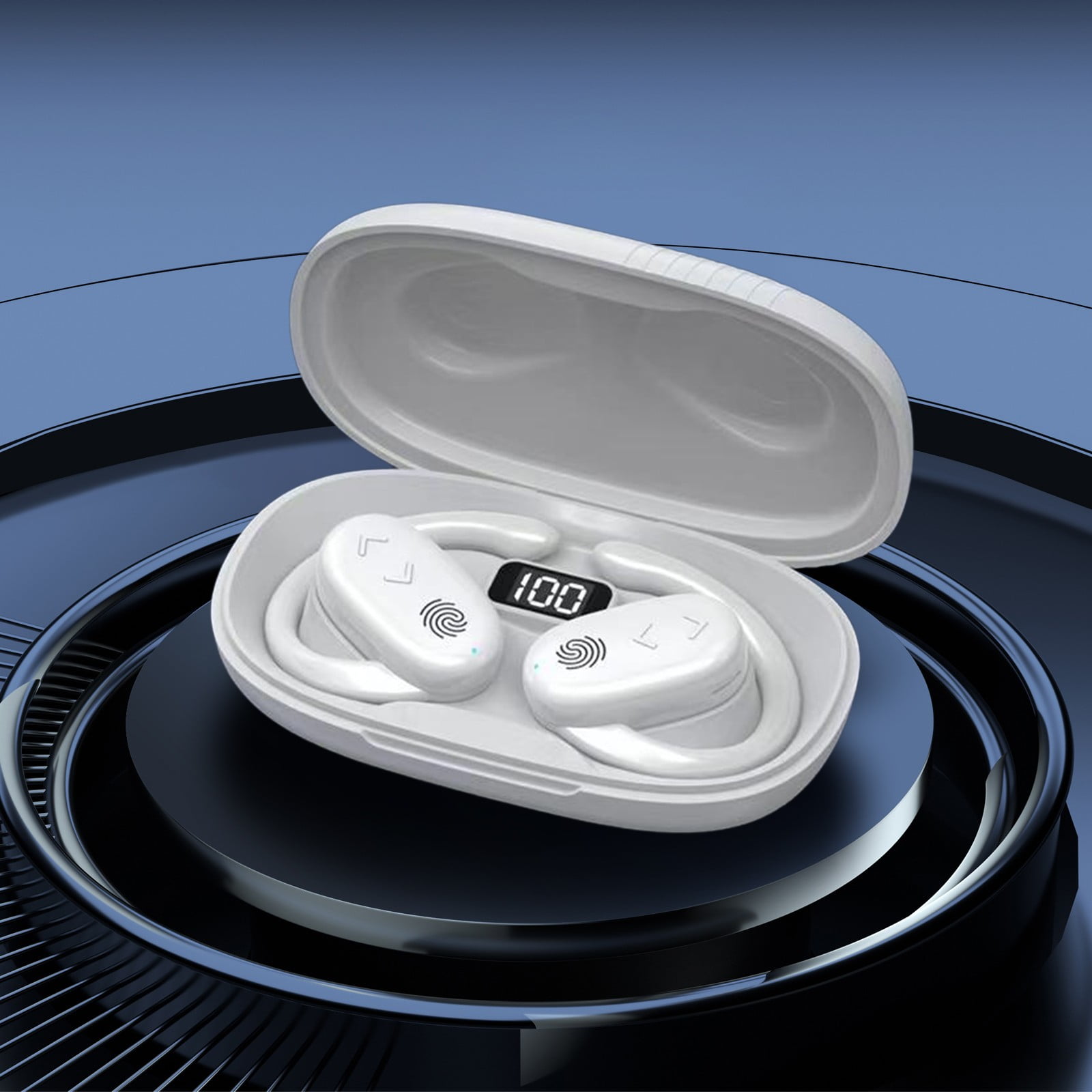 Sentuca Open Ear Headphones,Lightweight Design,Wireless Charging Case,48H Playtime,Best Travel ...