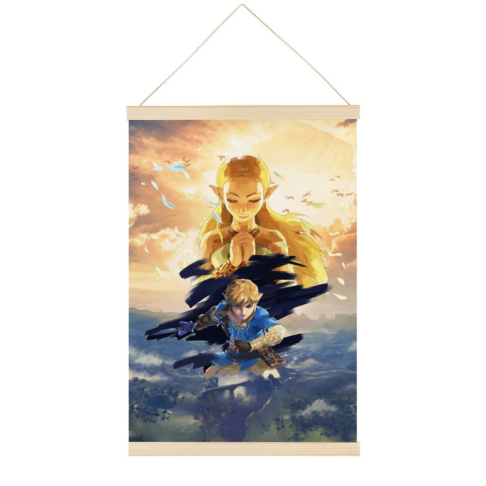 Legend Of Zelda Poster Wall Art Decor Hanging Paintings Wood Frame ...