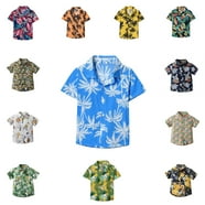 SSLR Youth Hawaiian Aloha Shirt - Tropical Apparel, Button Down Short ...