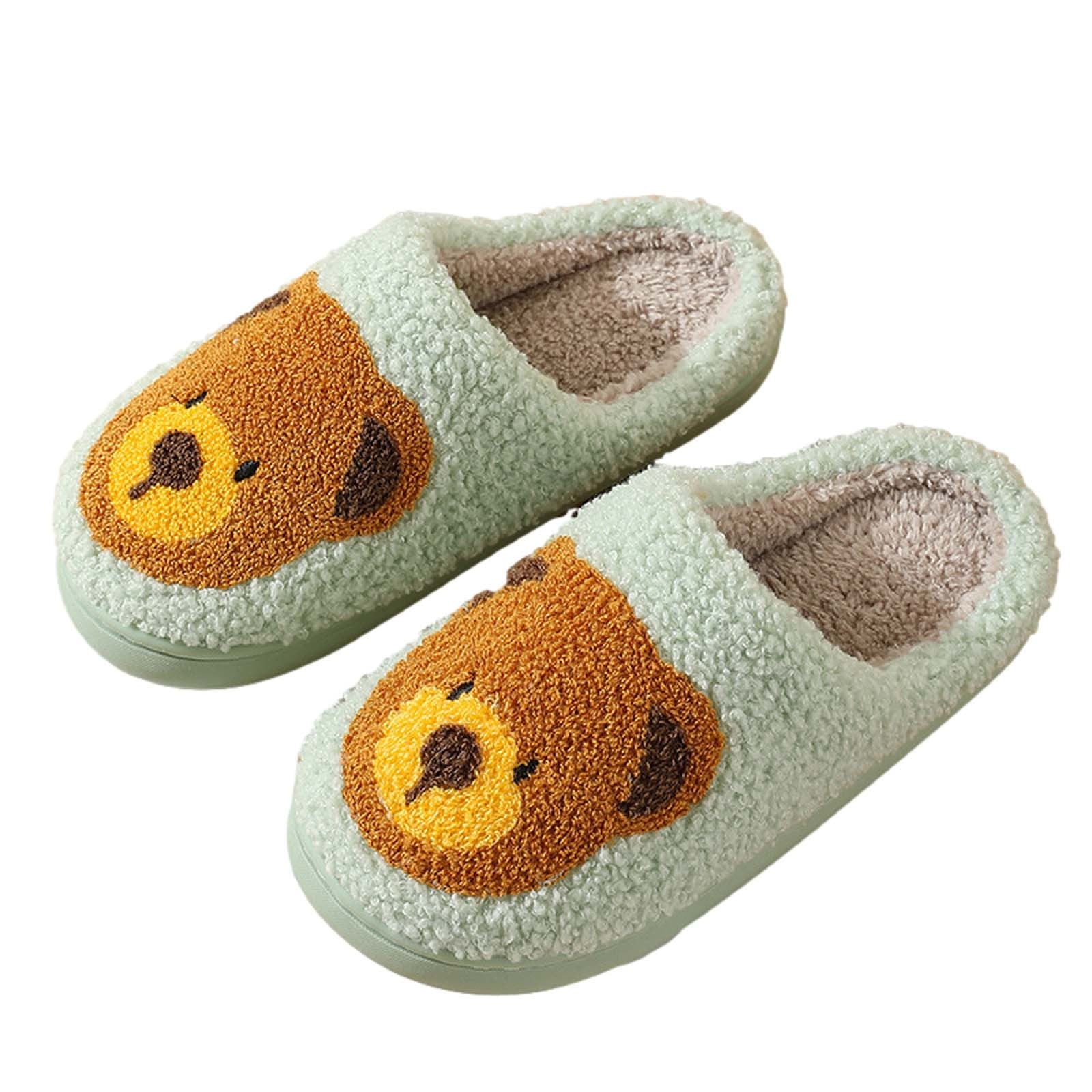 Sentuca Teddy Bear Cute House Slippers for Women/Men/Kids Warm Cozy ...