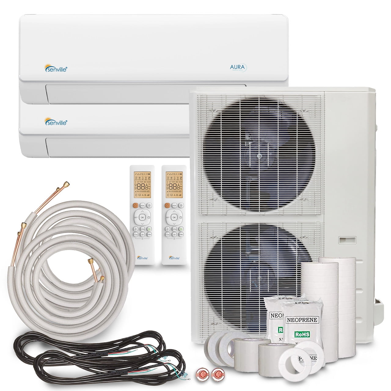 Senville 48000 BTU Dual Zone Mini Split Air Conditioner Heat Pump SENA ... Senville 48000 BTU Dual Zone Mini Split Air Conditioner Heat Pump SENA ...