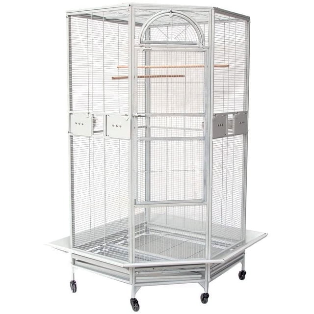 Seny Large Corner Bird Cage with Seed Catcher for Cockatiel, Parakeet ...