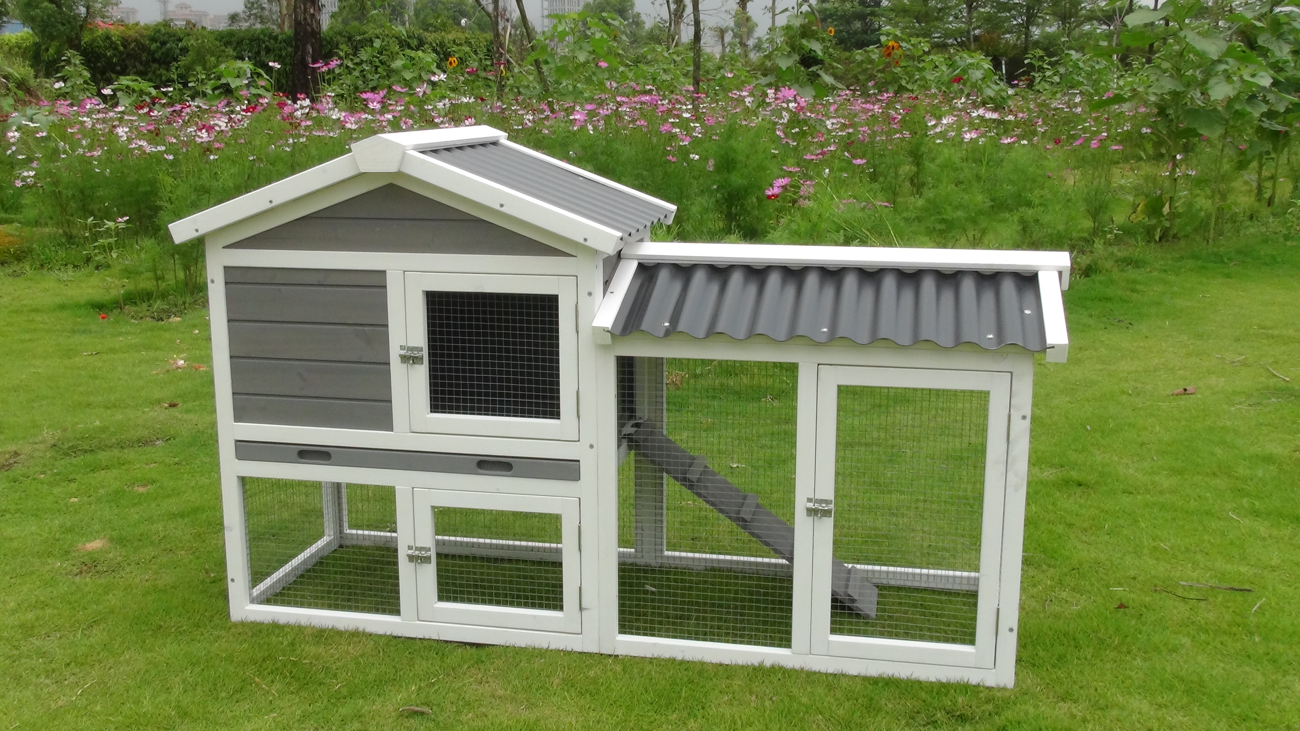 Seny Wooden Pet House Rabbit Bunny Wood Hutch House Chick Coop Rabbit ...