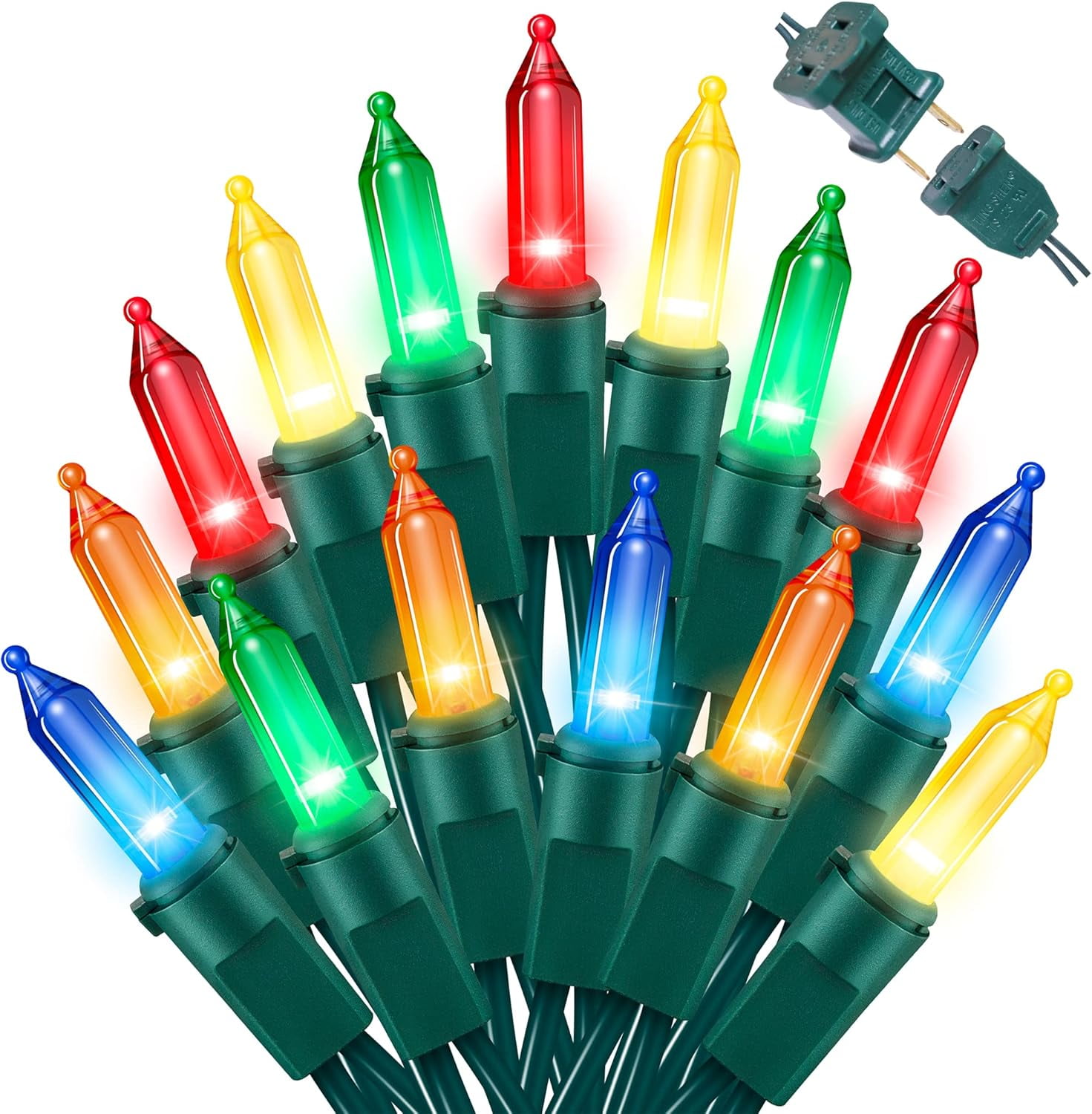 Senya 100 Mini LED Count Multi -Christmas Lights - 21.6FT LED Mini ...
