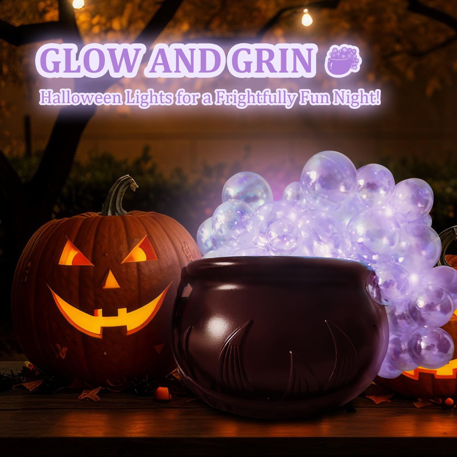 Senya Halloween Decorations Indoor - DIY Bubbling Cauldron Set - Black ...