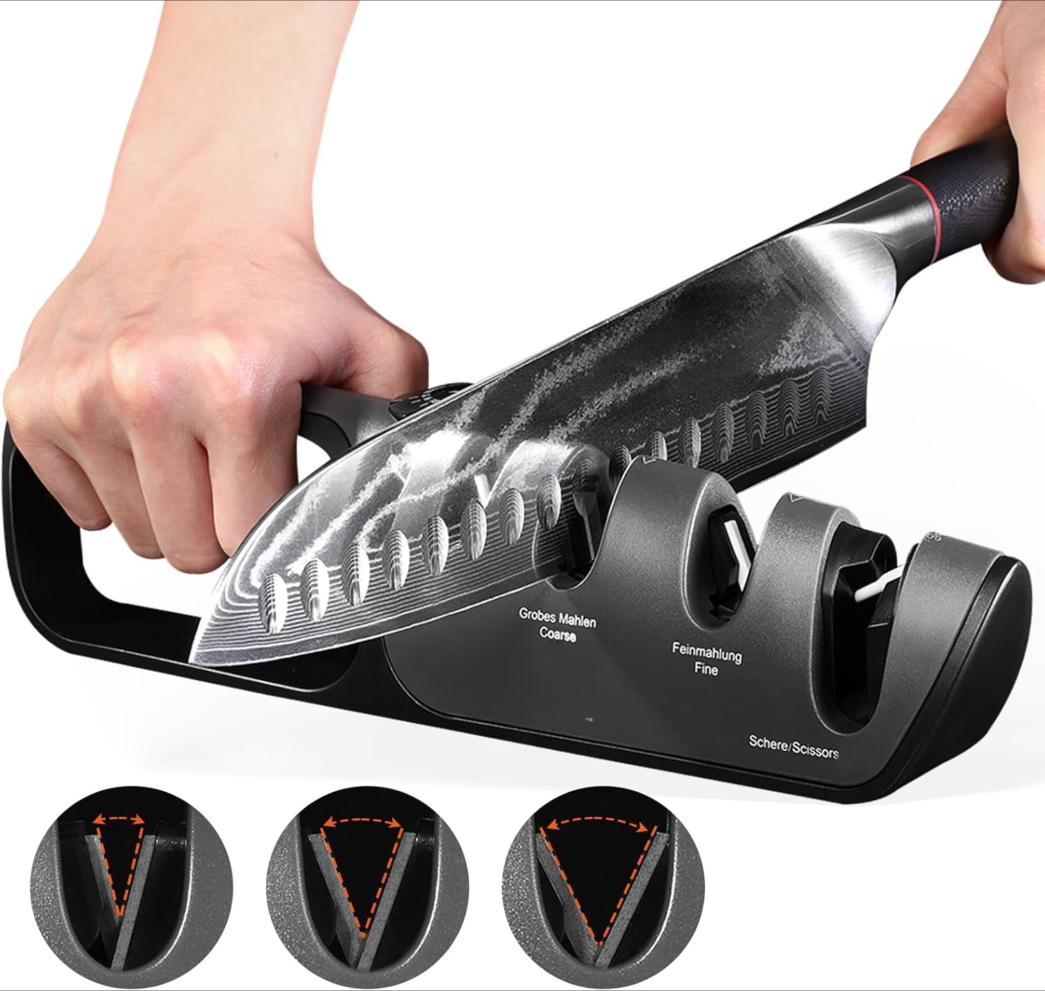 Senya Knife Sharpener, 6 Adjustable Sharpening Angle, Handheld Pocket ...