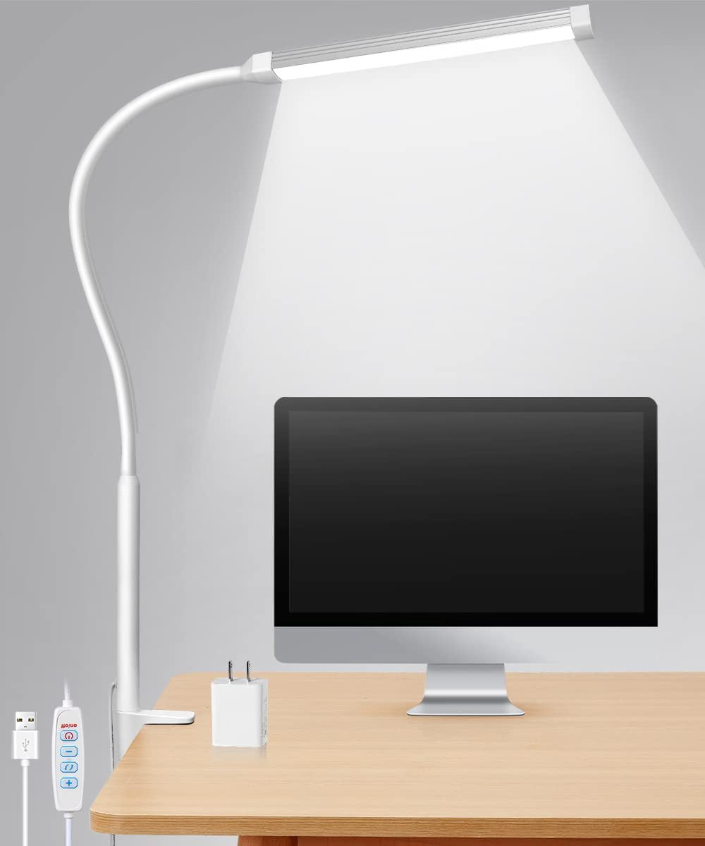 Senya LED Desk lamp with Clamp, Eye-caring Clip on Lights for Home ...