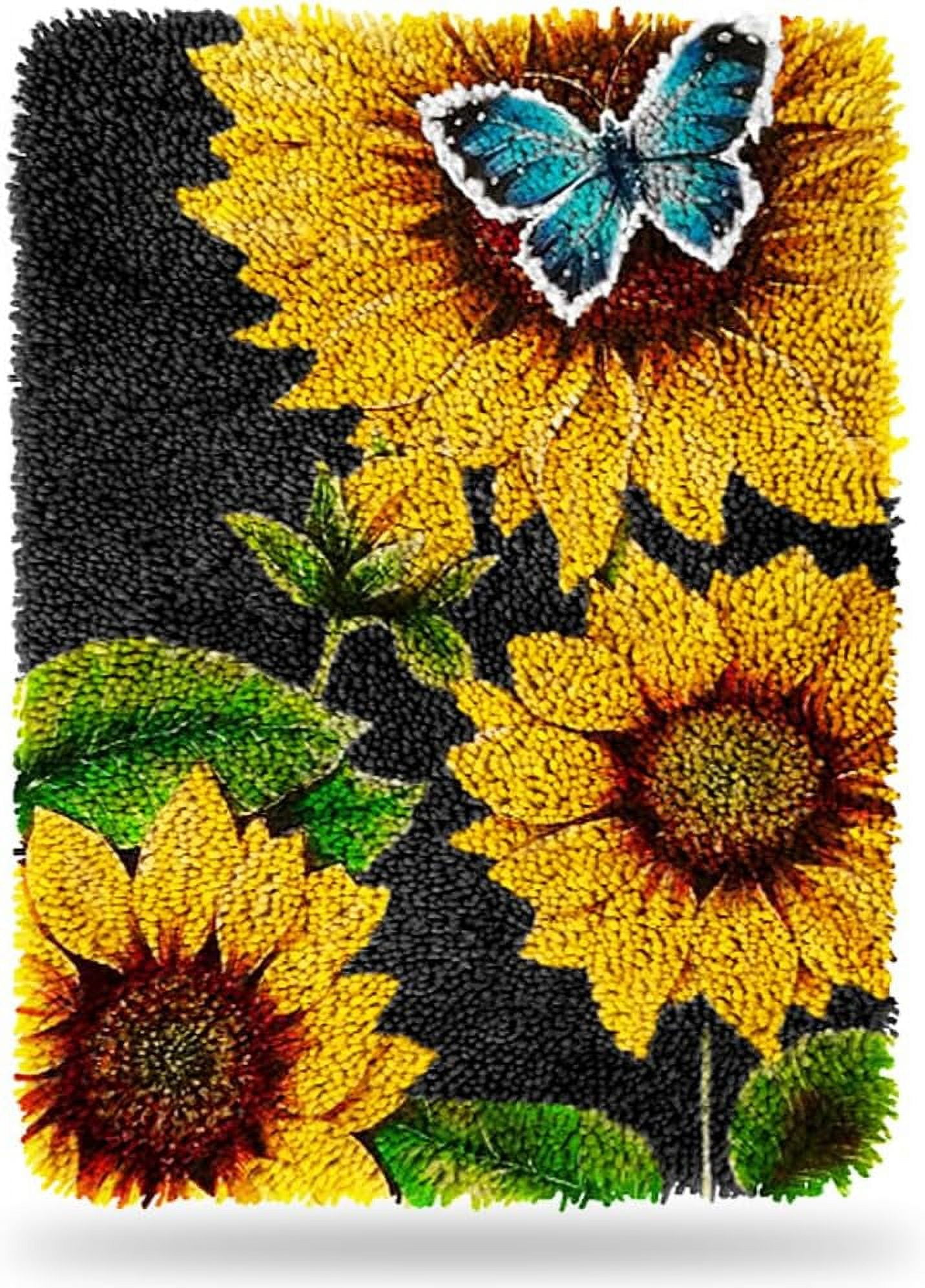 Senya Latch Hook Rug Kits for Adults, DIY Crochet Yarn Rugs Hooking ...