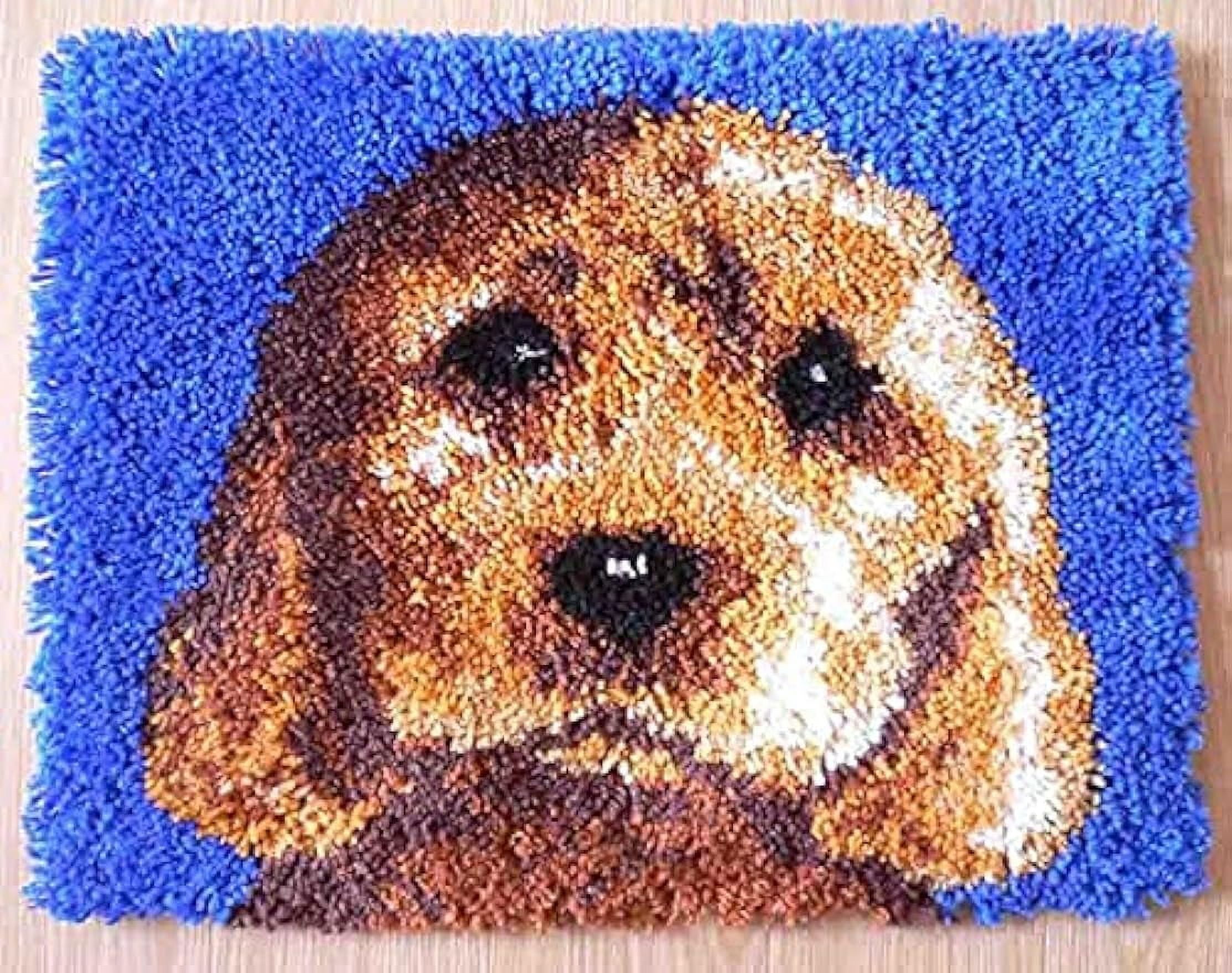 Senya Little Poodle Dog Latch Hook Kits Rug Crochet Yarn DIY Cushion ...