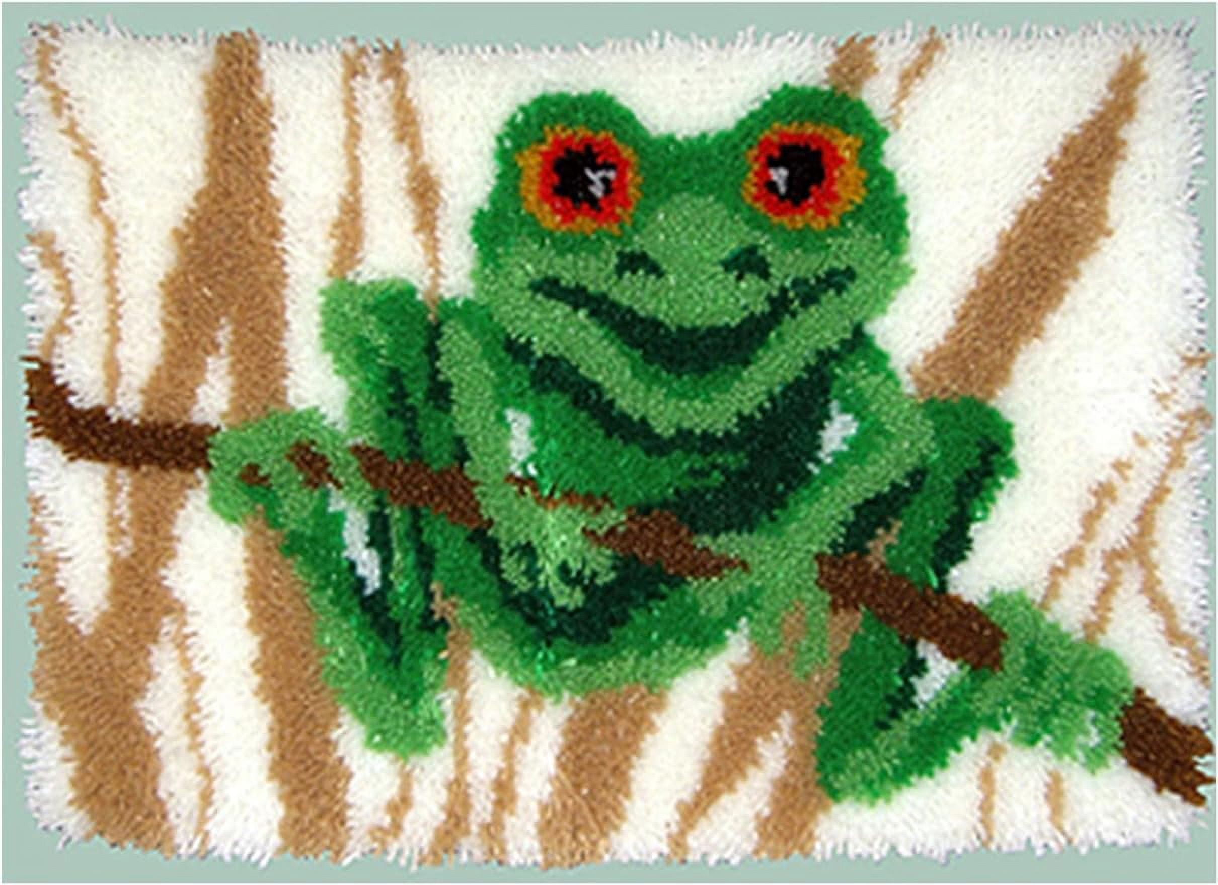 Senya Rug Hooking Kits, Latch Hook Kits for Adults, Tree Frog Latch ...