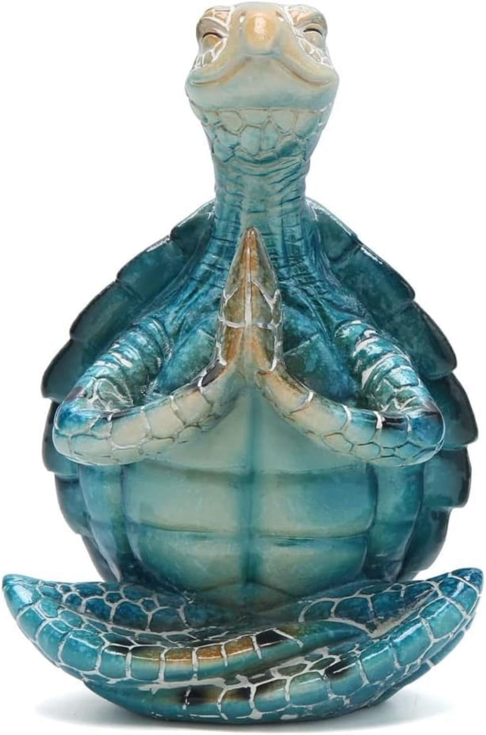 Senya Sea Turtle Meditation Yoga Decor, Sea Turtle Meditating Coastal ...