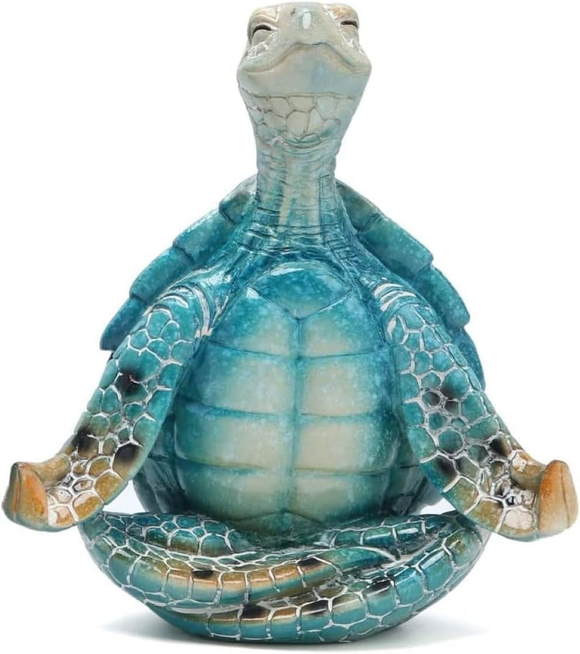 Senya Sea Turtle Meditation Yoga Decor, Sea Turtle Meditating Coastal ...
