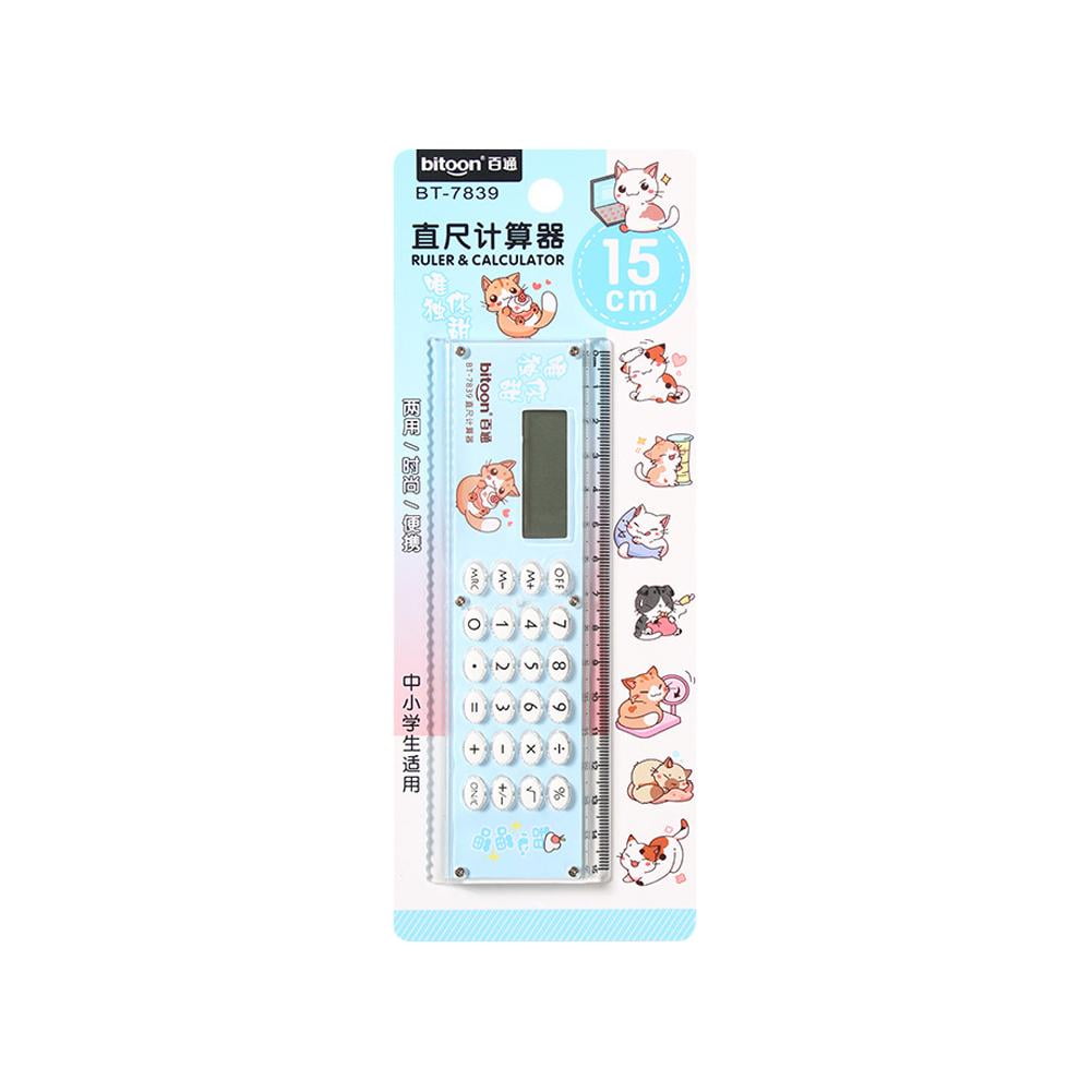 Senza Fretta 2 in 1 Calculators/Ruler, Ruler Calculators For Kids ...