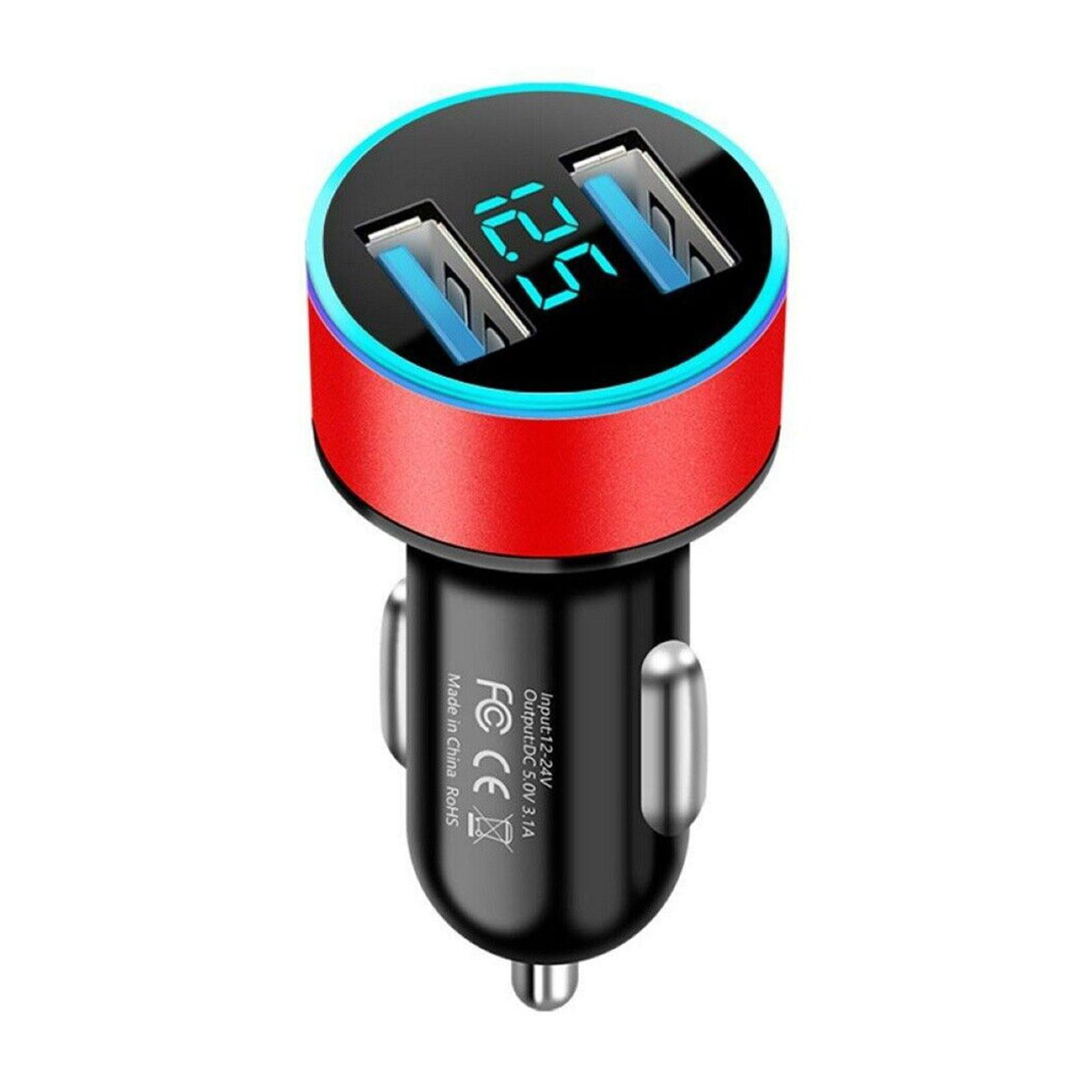 Senza Fretta 3.1A USB Dual Port Car Lighter Charger 12V/24V Digital ...
