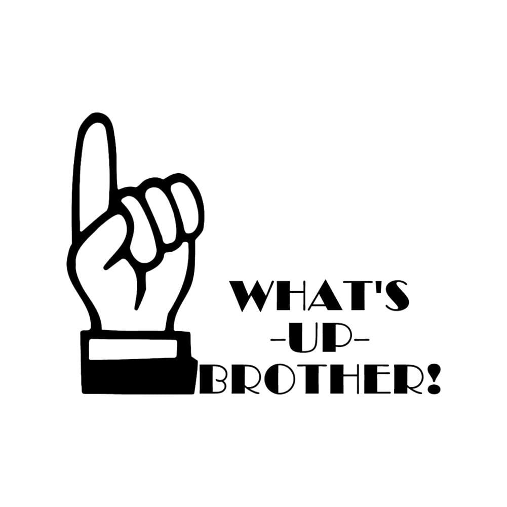 Senza Fretta What's Up Brother Sticker,Funny Sketch Vinyl What's Up ...