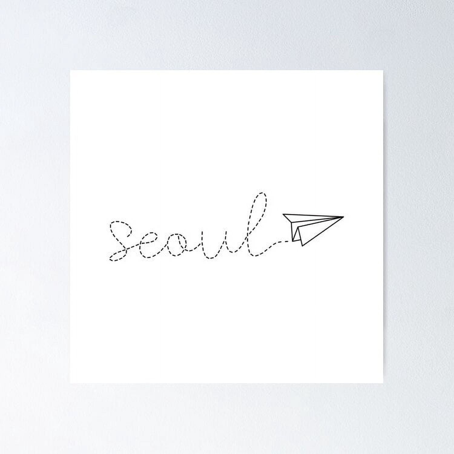 Seoul Paper Airplane South Korea Poster, 24x36 UNFRAMED - Walmart.com