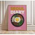 Seoul Poster South Korea Wall Art Bibimbap Kitchen Travel Food Art ...