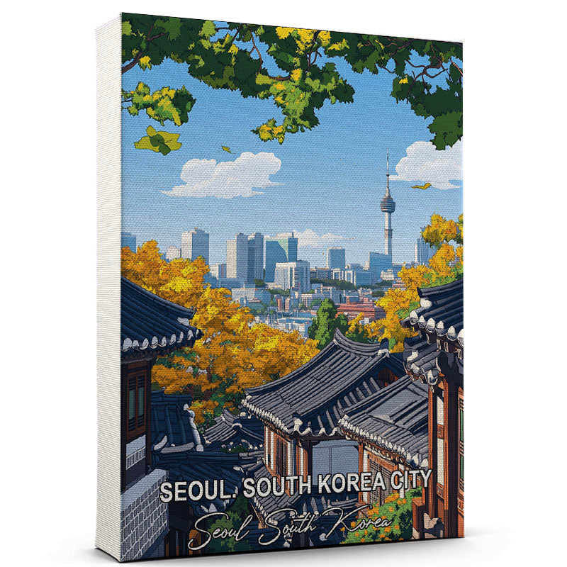 Seoul. South Korea City Travel Canvas Wall Art – Seoul South Korea ...