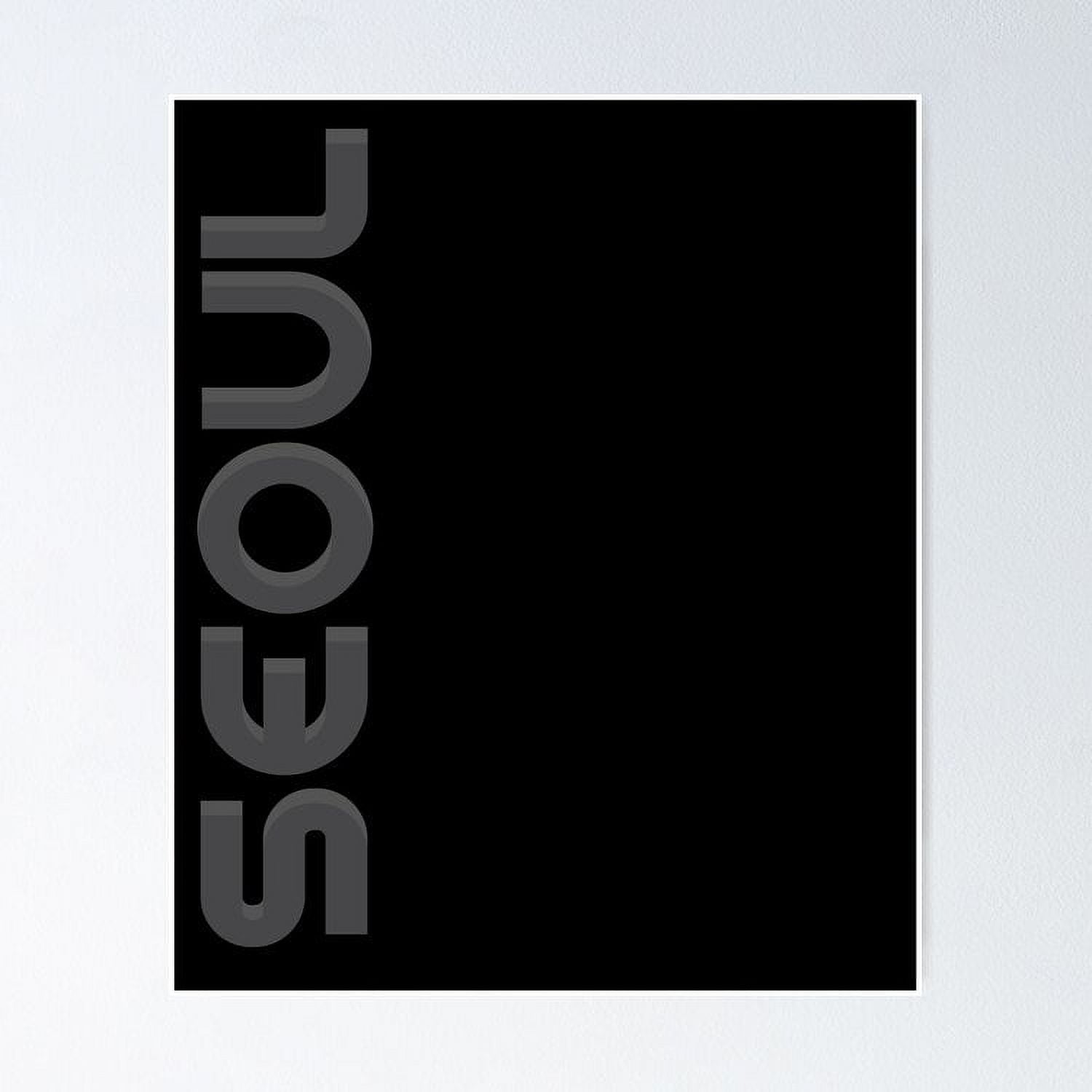 Seoul Vertical Text Poster, 12x18 UNFRAMED - Walmart.com