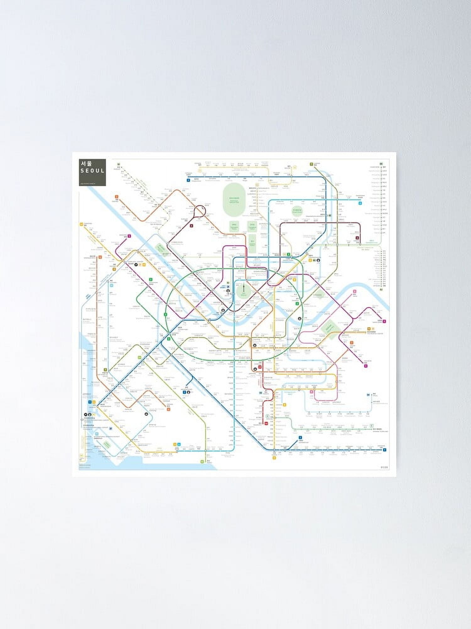 Seoul metro map Poster - Walmart.com