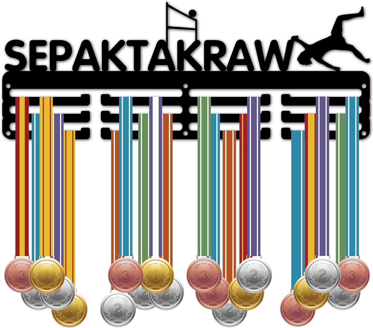 Sepaktakraw Medal Hanger Rack Medal Holder Display Wall Mount Custom ...