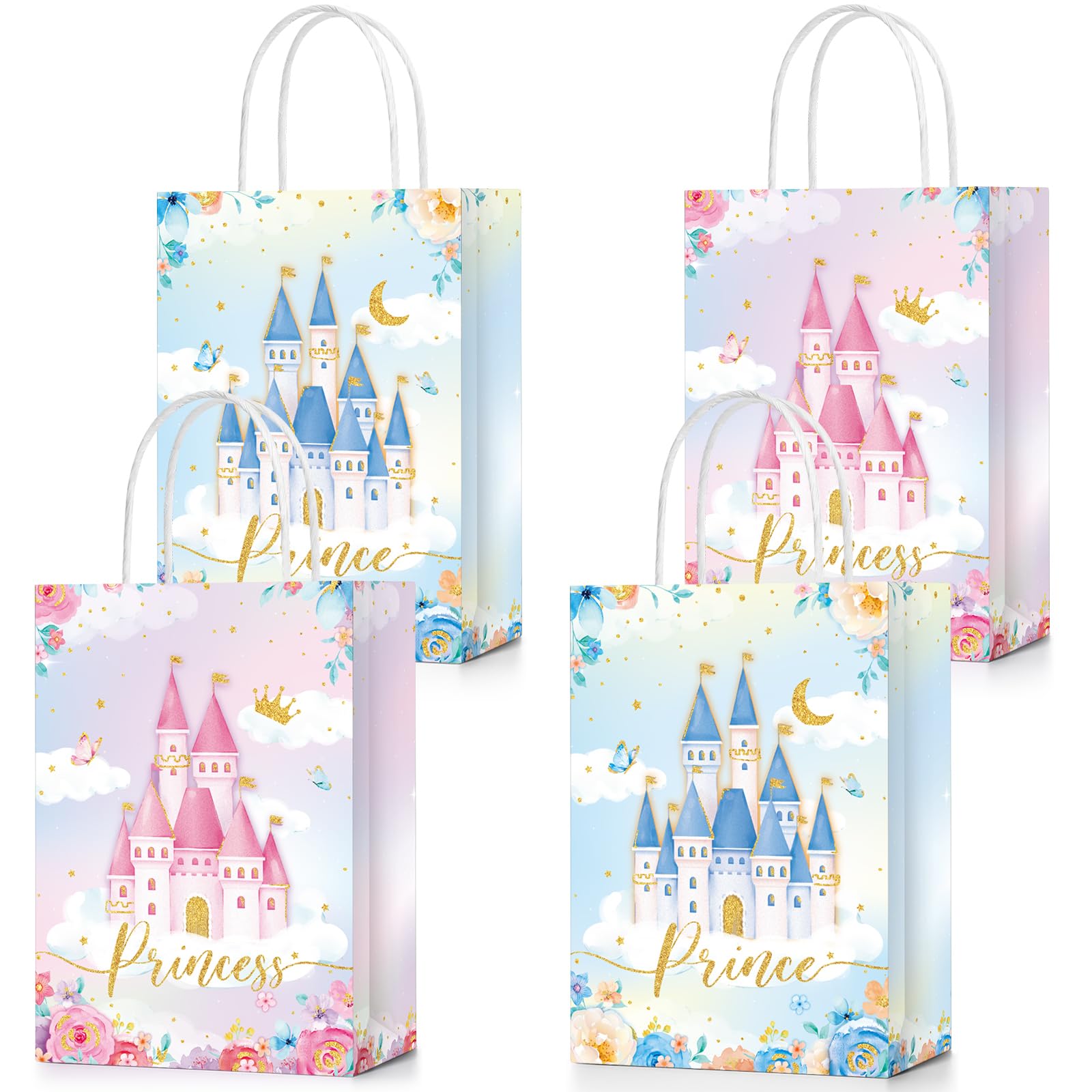 Sepamoon 12 Pcs Princess BDF32 Prince Party Favor Bags Prince Princess ...