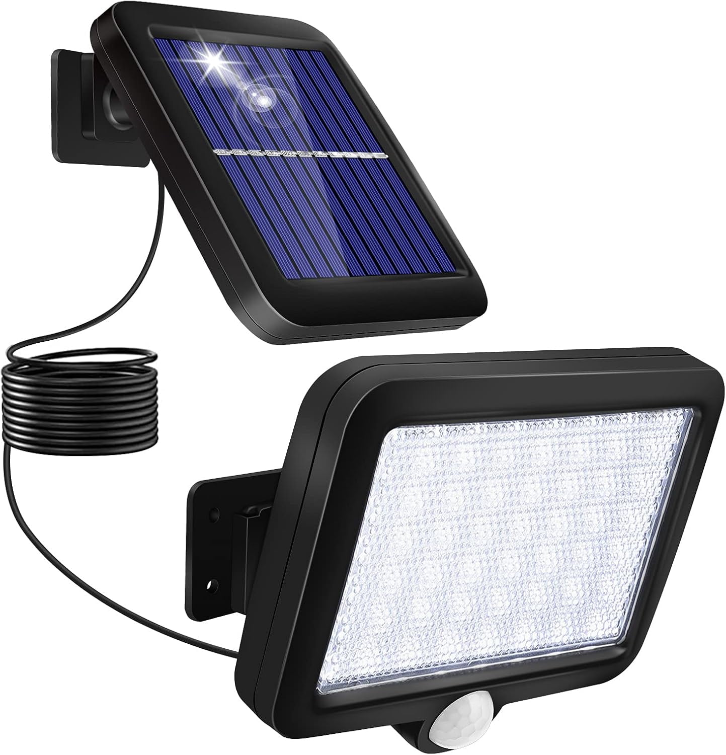 Separable Solar Panel, 120° Lighting Angle Solar Motion Sensor Light ...