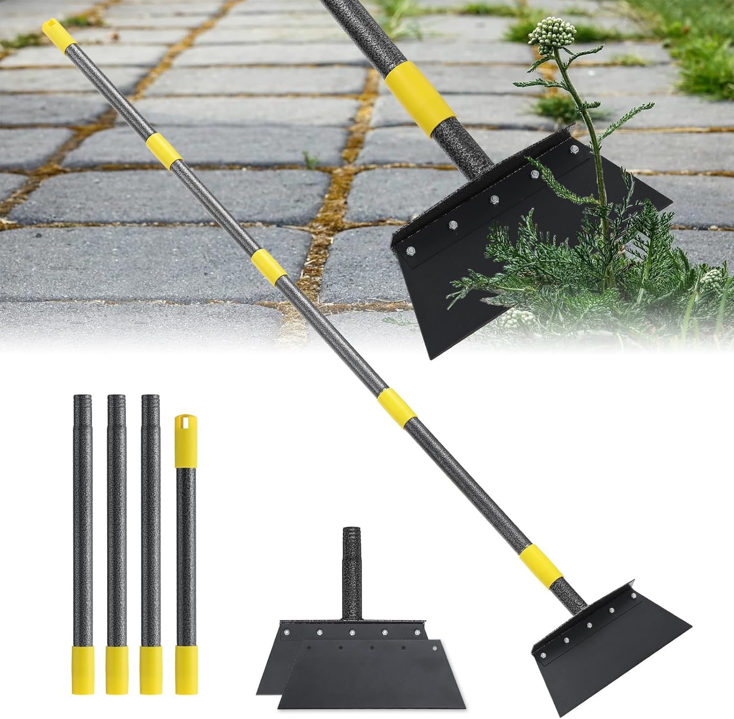 LCOKEIY Garden Cleaning Shovel, 60" Adjustable Multifunctional Flat ...