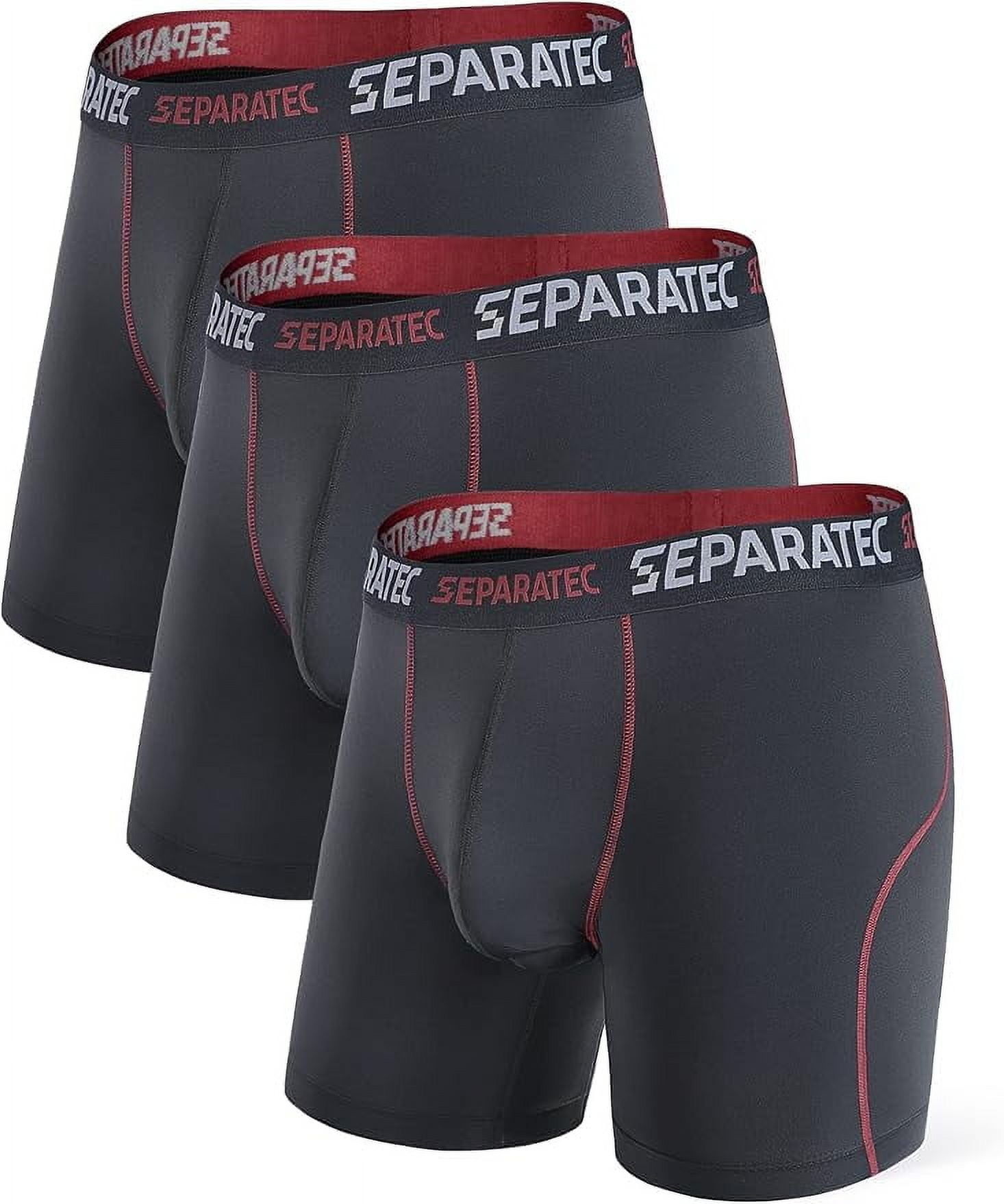 Separatec Men's Athletic Underwear Anti Chafing Quick Dry Long Leg ...