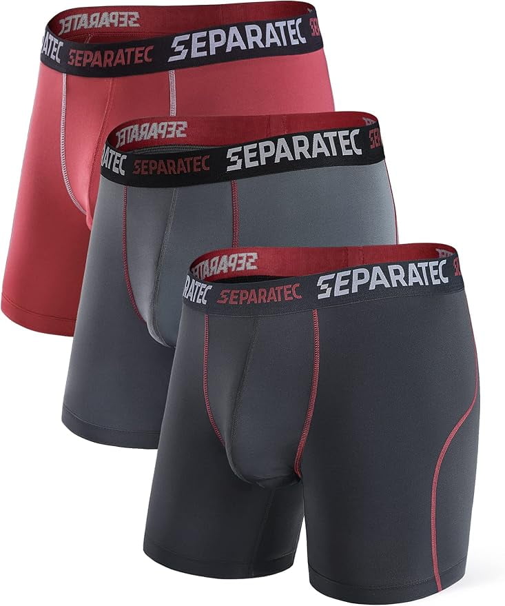 Separatec Men's Athletic Underwear Anti Chafing Quick Dry Long Leg ...