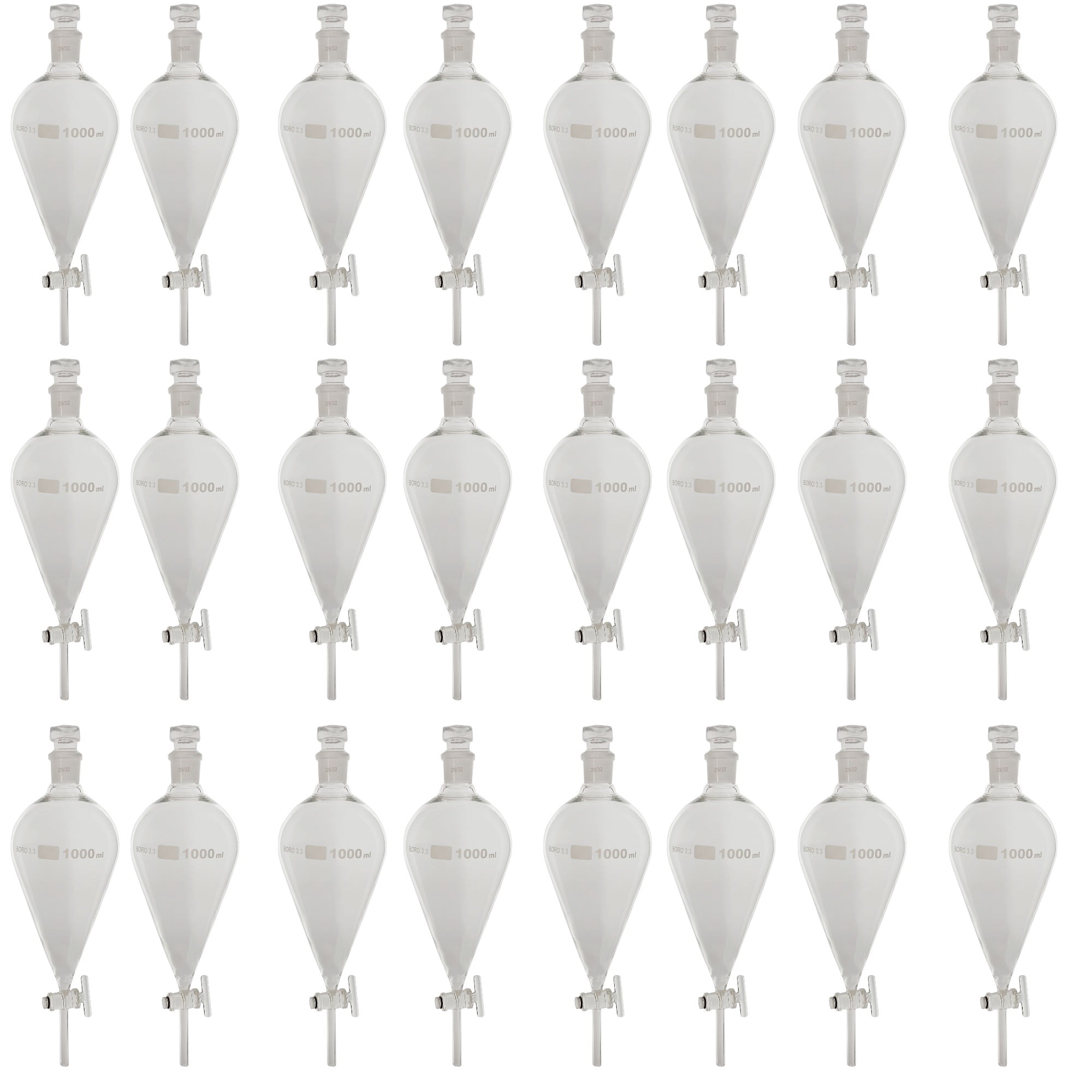 Separatory Funnel with Glass Stopcock, 1000ml, Case of 24 by Go Science ...