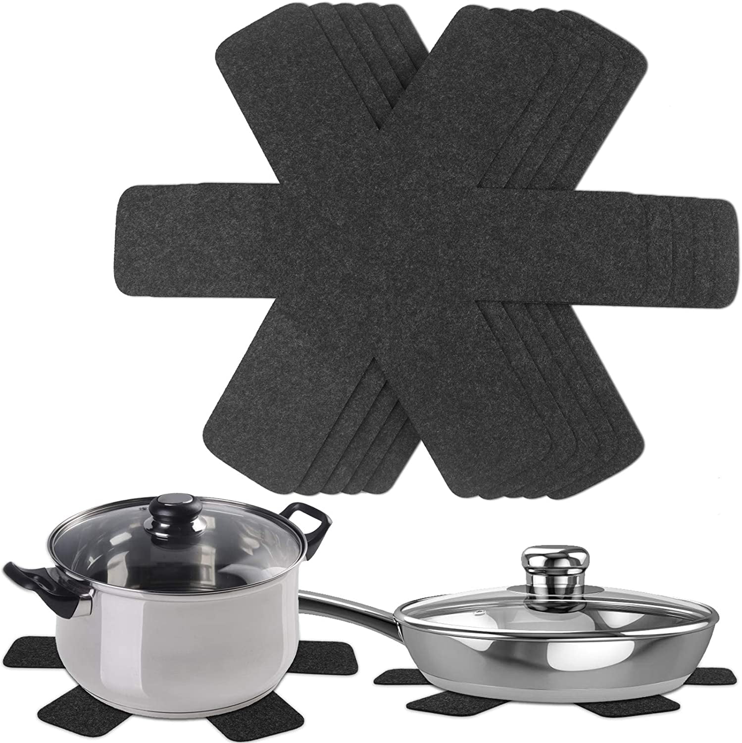 Stacking Cookware Separators - Set of 5 Pan Savers, Felt Protectors for ...