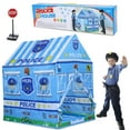 Seper Joy Kids Police Station Playhouse Indoor Outdoor Toy Play Tent ...