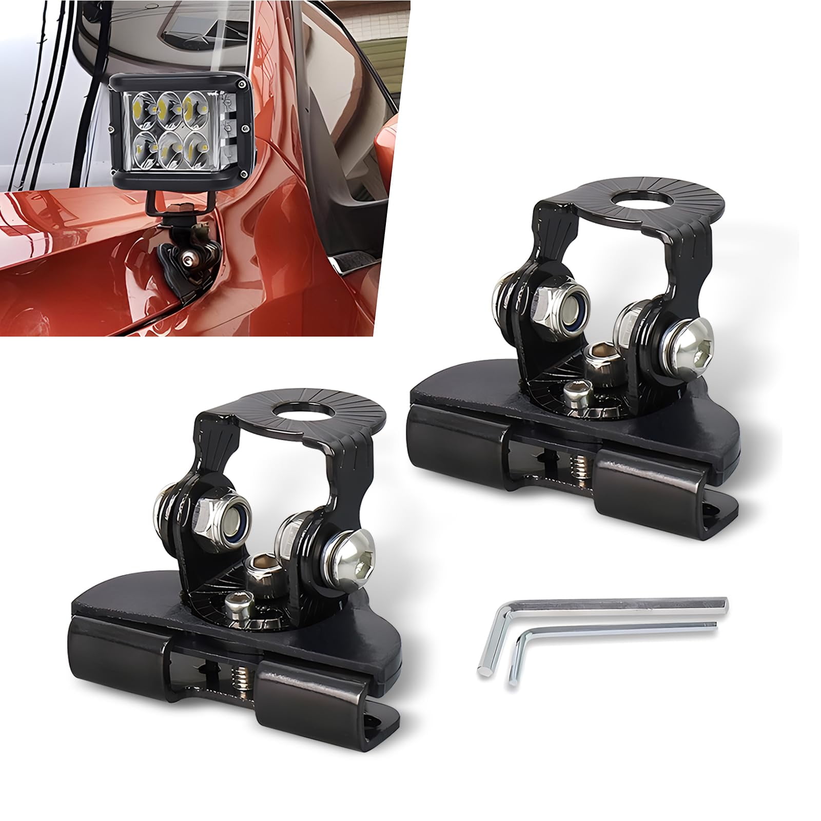 Sephile 2 PCS Car Hood Light Bar Non-Destructive Fixing Bracket, 2.16 ...