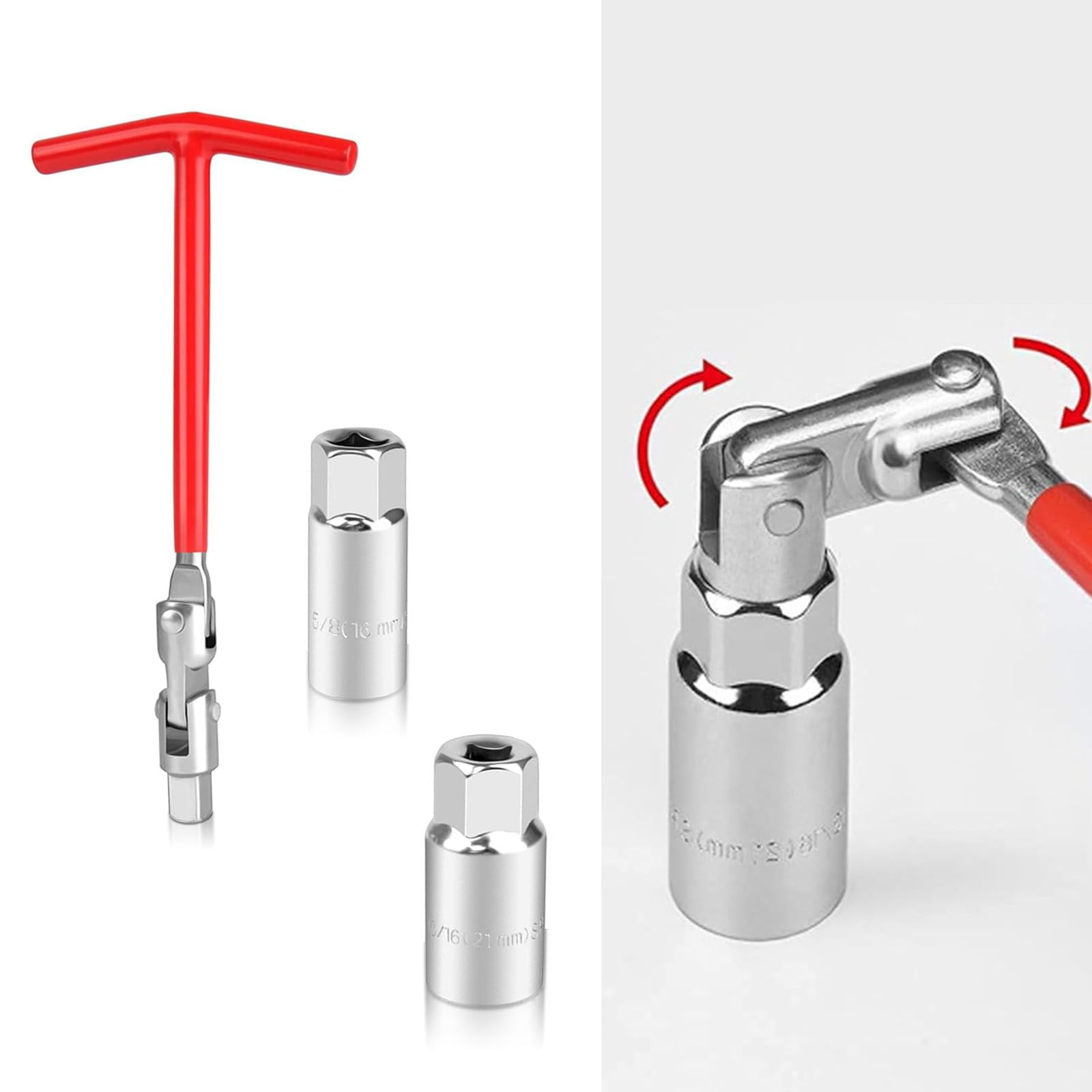 Sephile Pack-3 Car Spark Plug Socket, 360 Degree Multi-Angle Spark Plug ...