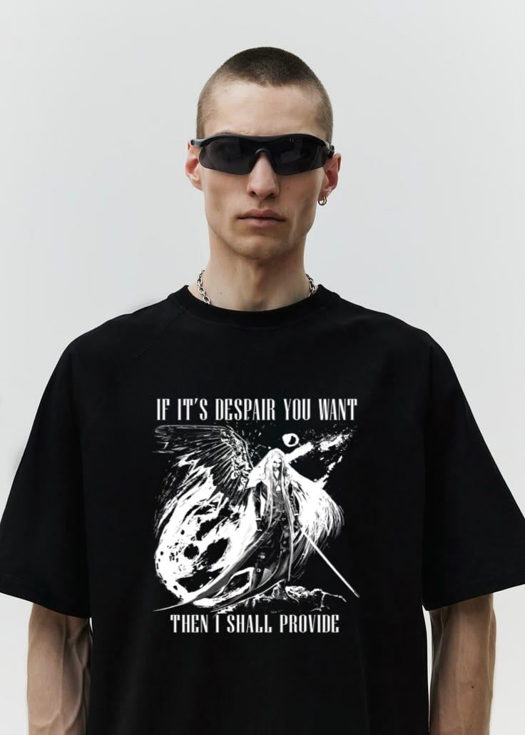 Sephiroth FF7 One Winged Angel Final Fantasy Villain T-Shirt, for men & women, up to size 5XL ...