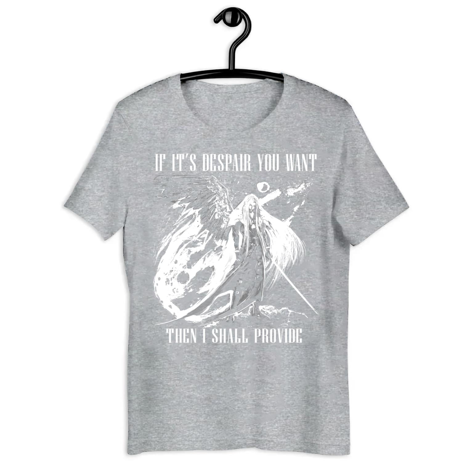 Sephiroth FF7 The One Winged Angel Final Fantasy T Shirts Men's 100% ...