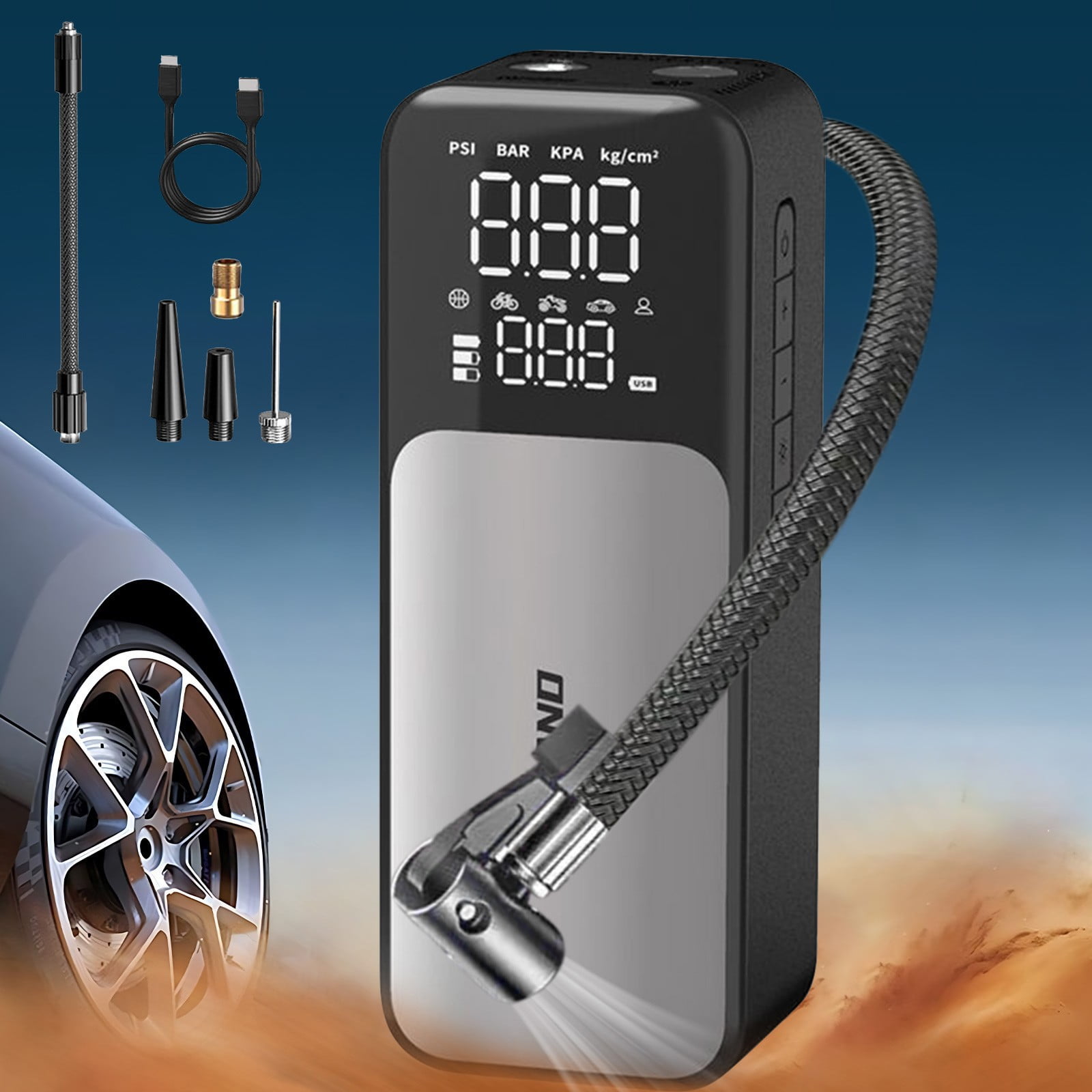 Seplovoe Car Breath Pump, Portable Tire Inflator, Multi-Function Air ...