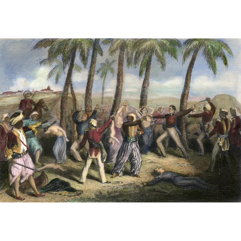 Sepoy Rebellion Nthe Massacre Of English Officers And Their Wives At ...