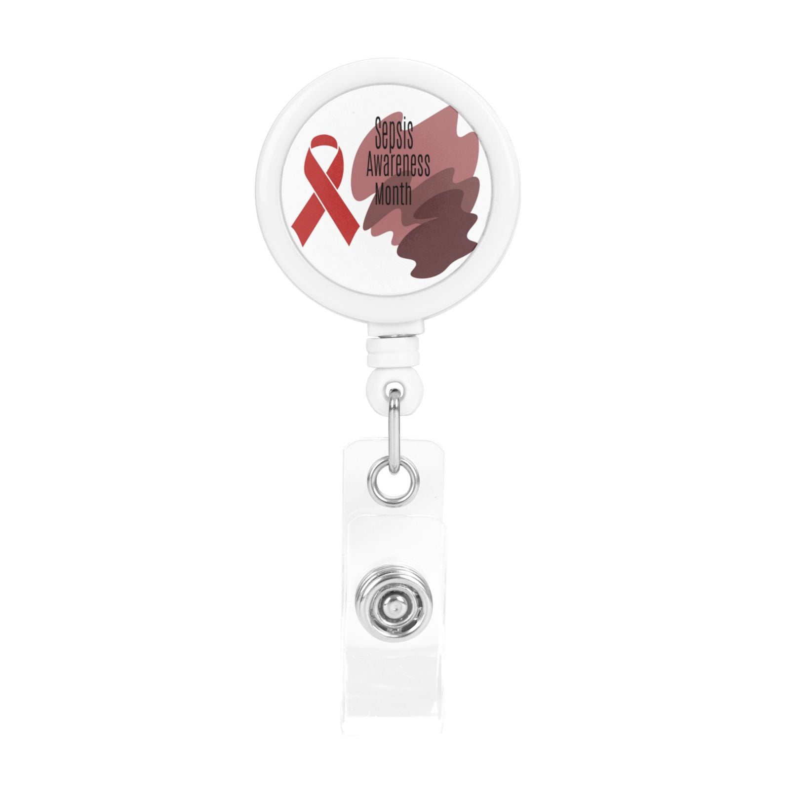 Sepsis Awareness Month Badge Reel Retractable Badge Holder ID Card ...